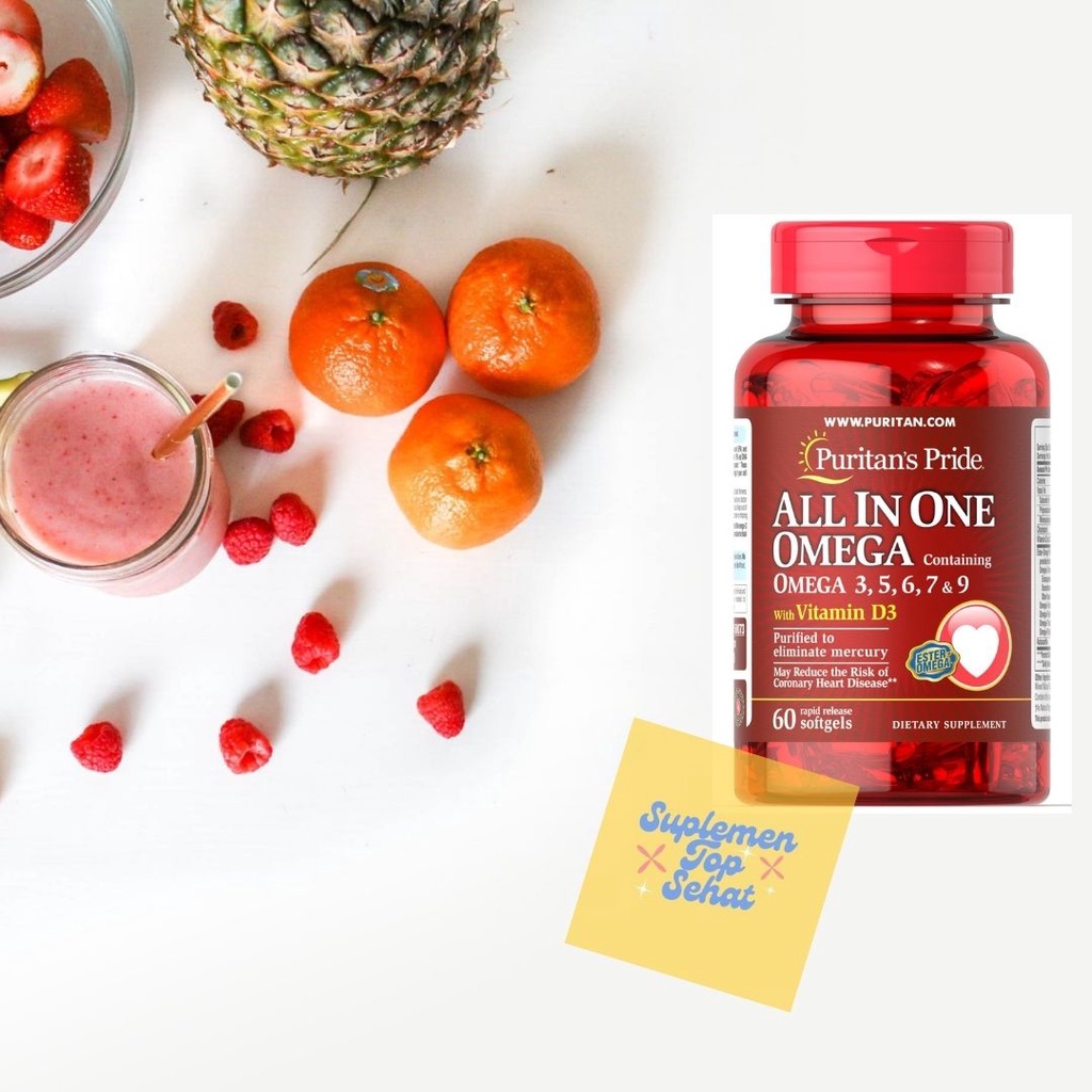 Jual ORIGINAL Puritan All In One Omega 3,5,6,7 & 9 with Vitamin D3 60 ...
