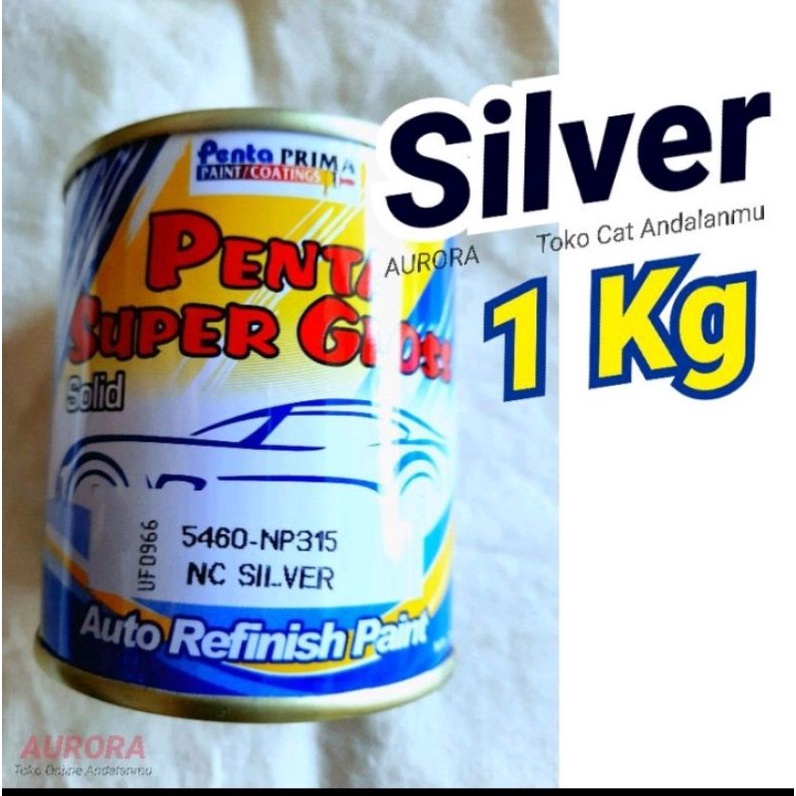 Jual Cat Silver 1Kg Penta Super Gloss Silfer Biasa Solid Standart Solit ...