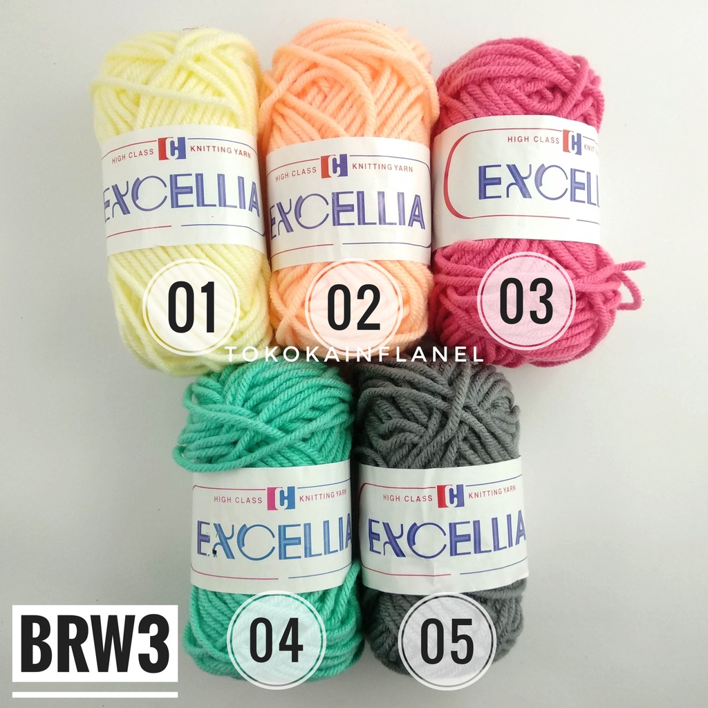 Jual Benang Rajut Wol Diameter besar 3mm Cap Excellia BRW3 | Shopee ...