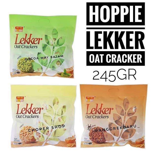 Jual Kraker Gandum Hoppie Lekker Oat Cracker 245gr / Snack Gandum ...