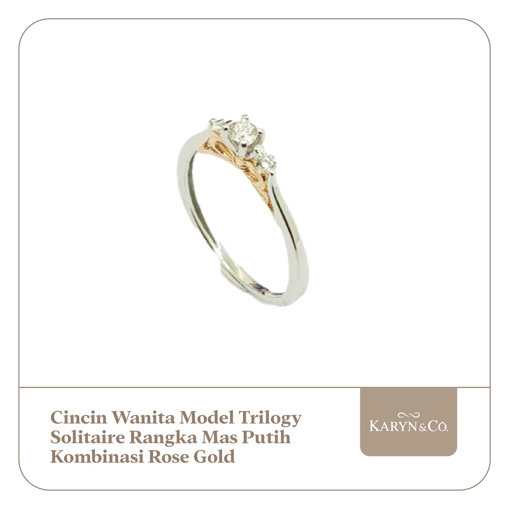 Jual Cincin Wanita Berlian Model Trilogy Solitaire Rangka Mas Putih ...