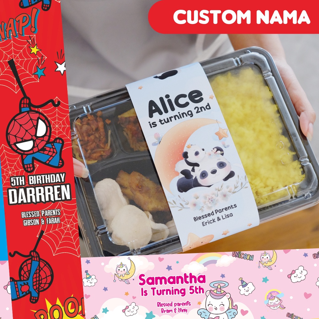 Jual Paperbelt ulang tahun bento nasi kotak stiker | Shopee Indonesia