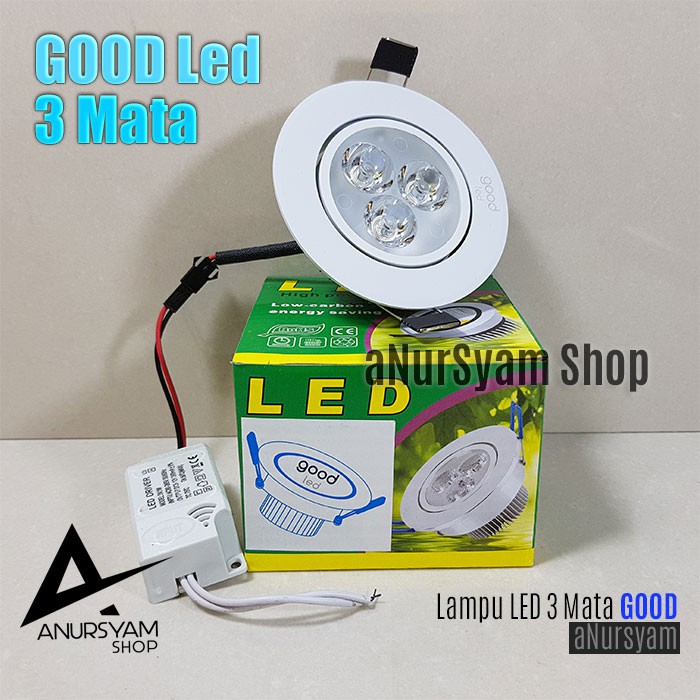 Jual Lampu LED Downlight 3 Mata 3 Watt LED | Shopee Indonesia Jual Lampu LED Downlight 3 Mata 3 Watt LED | Shopee Indonesia