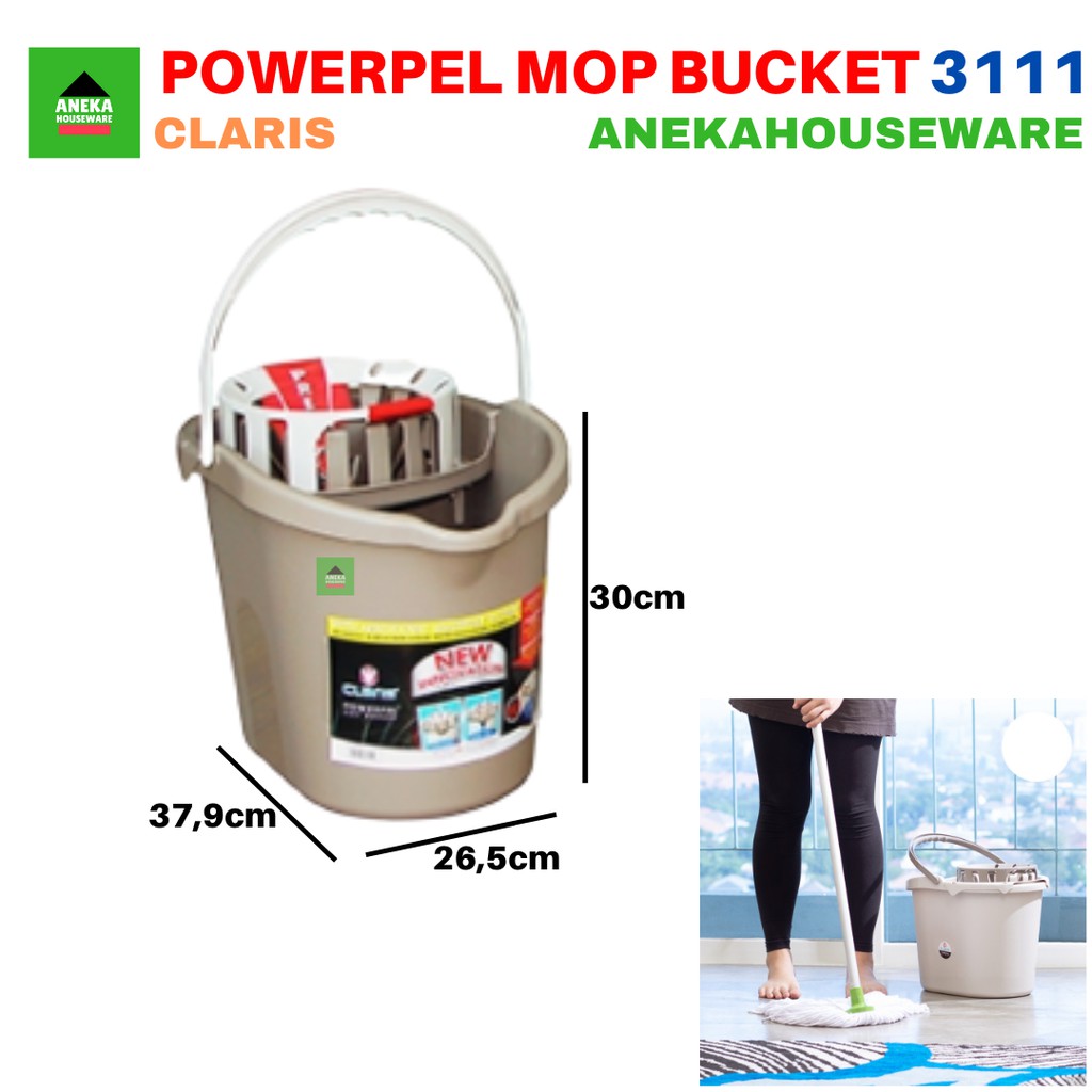 Jual Ember Pel Powerpel Mop Bucket 13 Ltr 3111 Claris | Shopee Indonesia