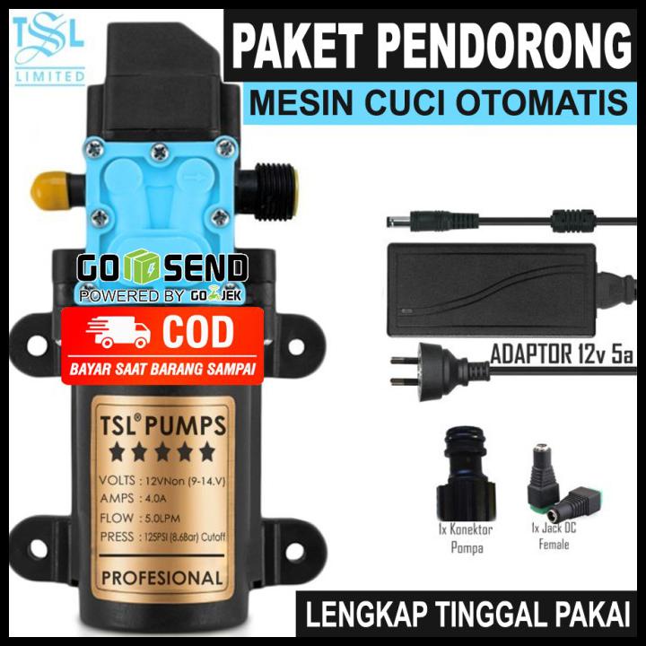 Jual Paket Pompa Air Dc Pendorong Mesin Cuci Tekanan Tinggi Otomatis ...