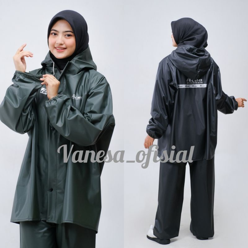 Jual Jas hujan Setelan pria wanita merk Acua Terbaik Tebal Dan Sangat lemtur | Shopee Indonesia