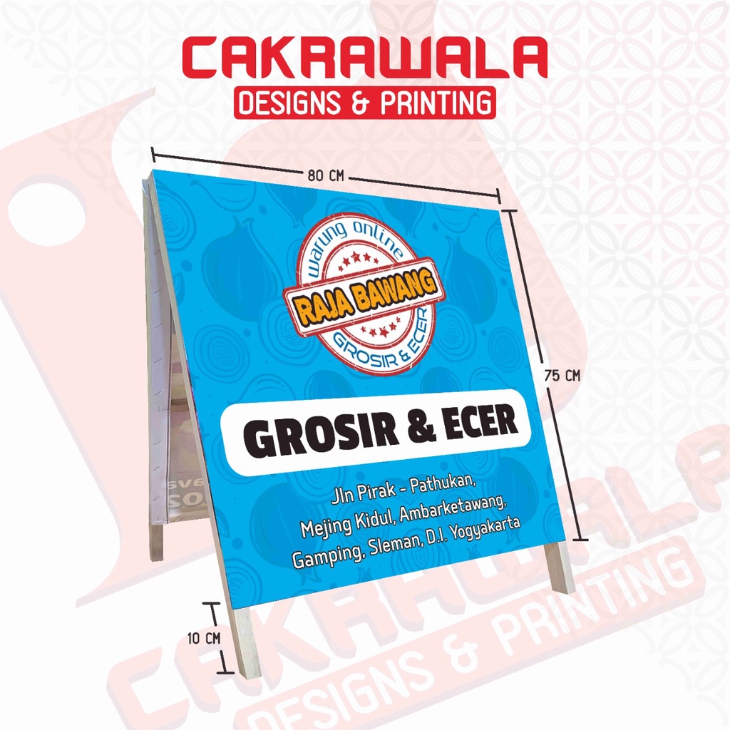 Jual STAND BANNER KAYU UKURAN 80 X 85 - STANDING BANNER RANGKA KAYU ...