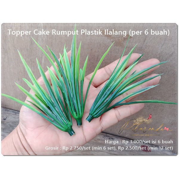 Jual TOPR-05 : Topper Cake / Rumput Plastik Ilalang (per 6 buah ...