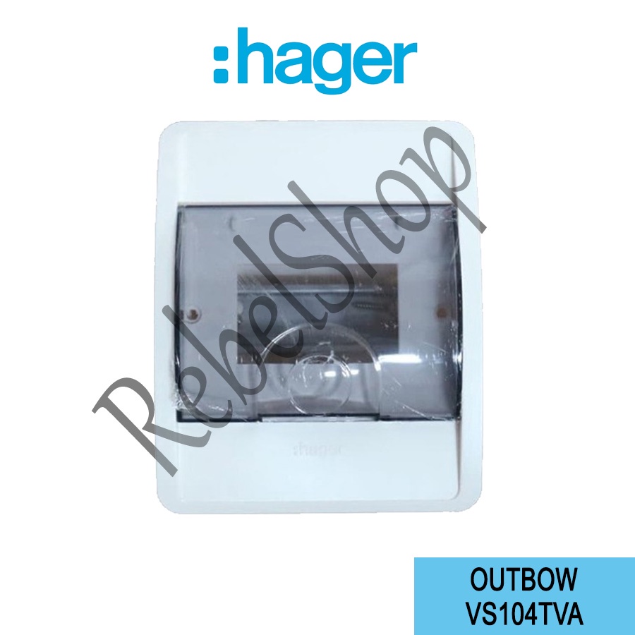 Jual Hager Kotak Box MCB Outbow Tanam VS104TVA Transparant 4 Modul ...