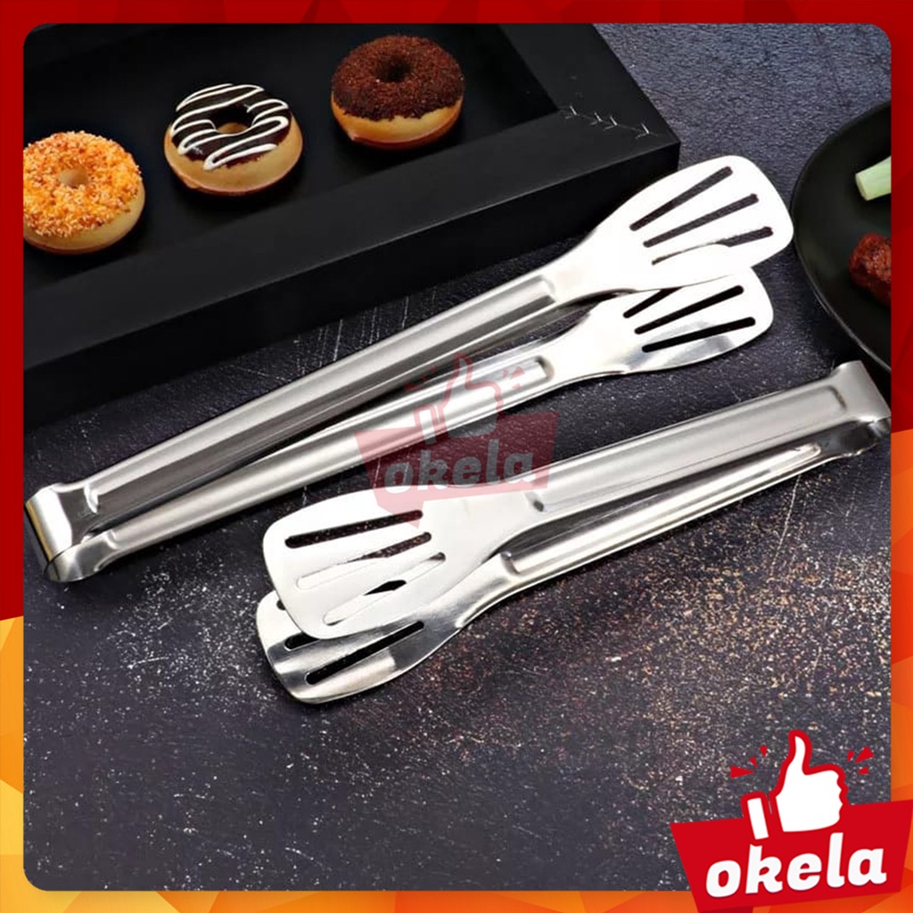 Jual Okela - Capitan Makanan Stainless Steel Jepitan Kue Pencepit Roti ...