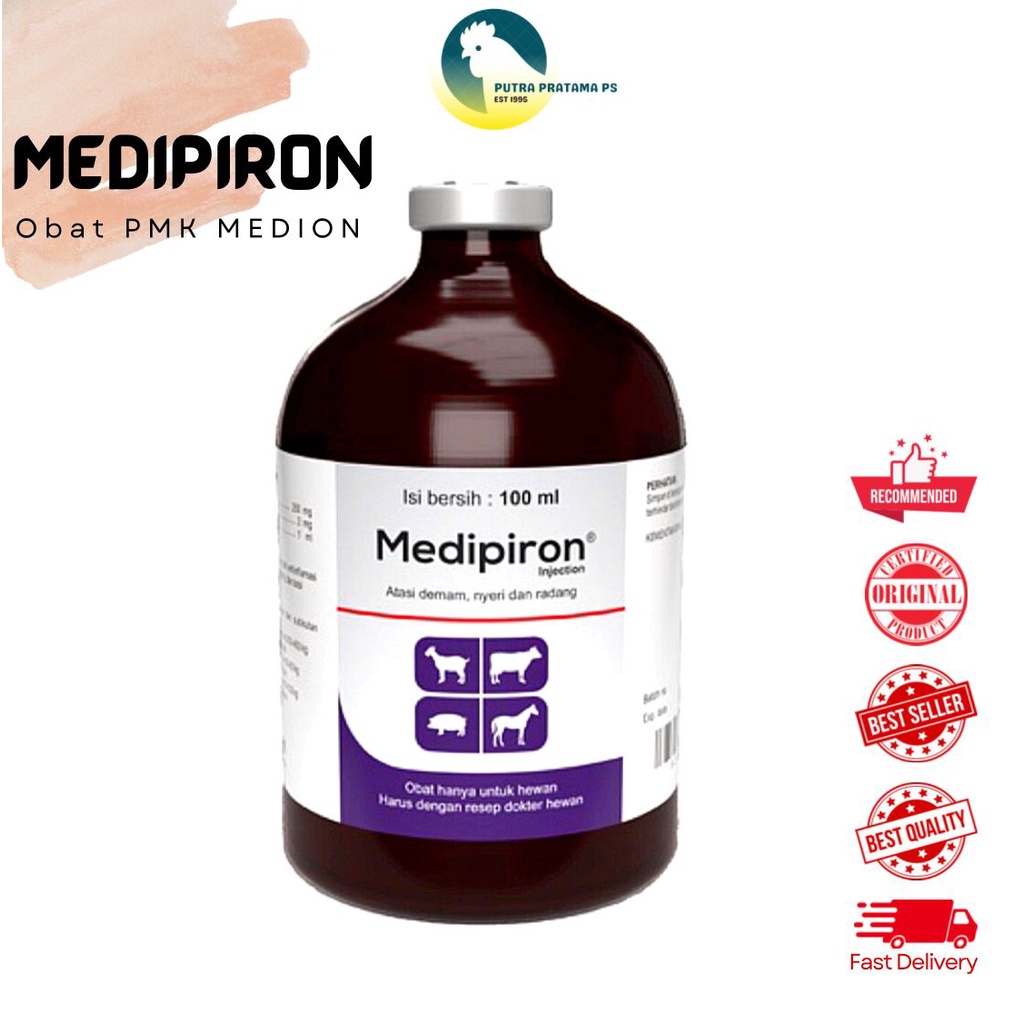 Jual MEDIPIRON MEDION - Obat Sapi Demam, Nyeri, dan Radang Inj 100 ml ...