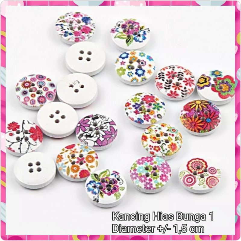 Jual Kancing Hias Kayu : Bunga | Shopee Indonesia