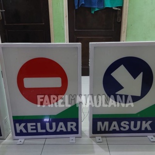 Jual Rambu rambu keluar masuk spbu / Neon box keluar masuk / rambu ...