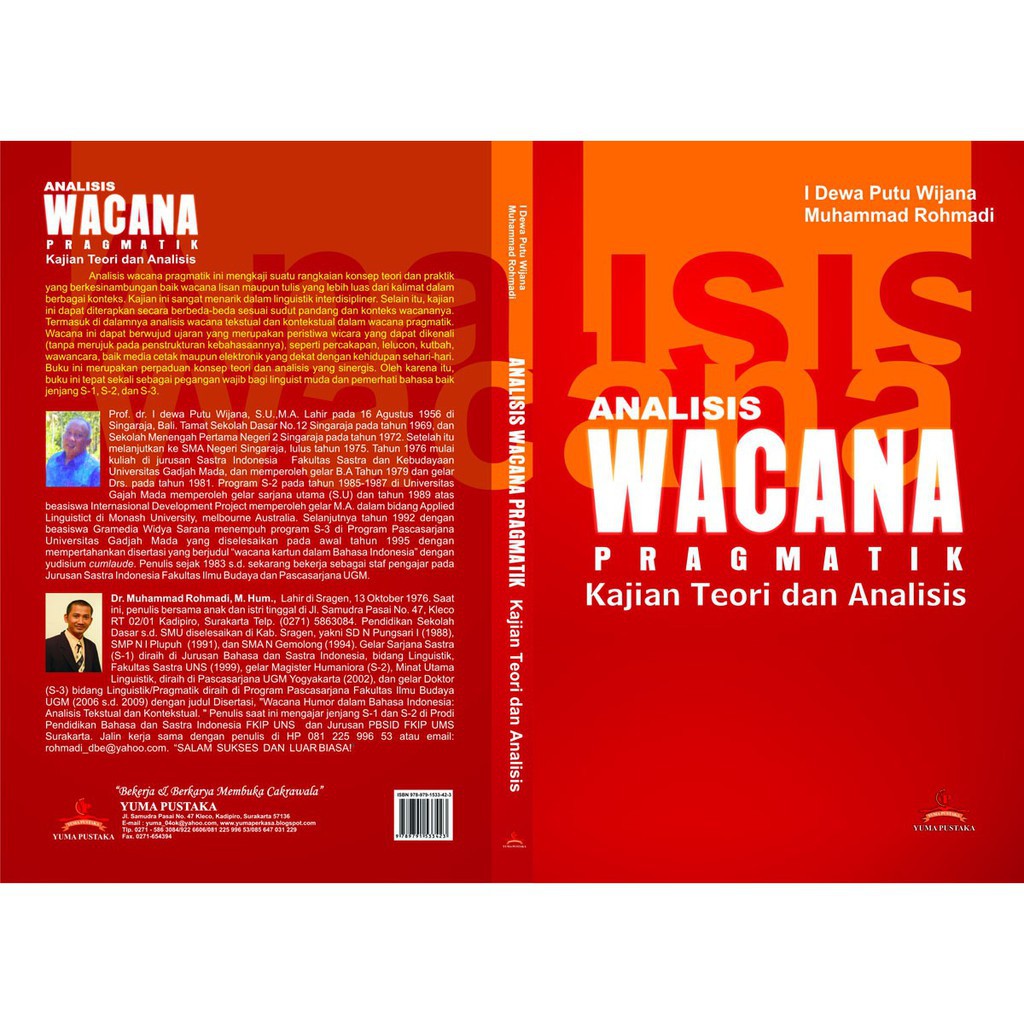Jual ANALISIS WACANA PRAGMATIK kajian teori dan analisis Muhammad ...