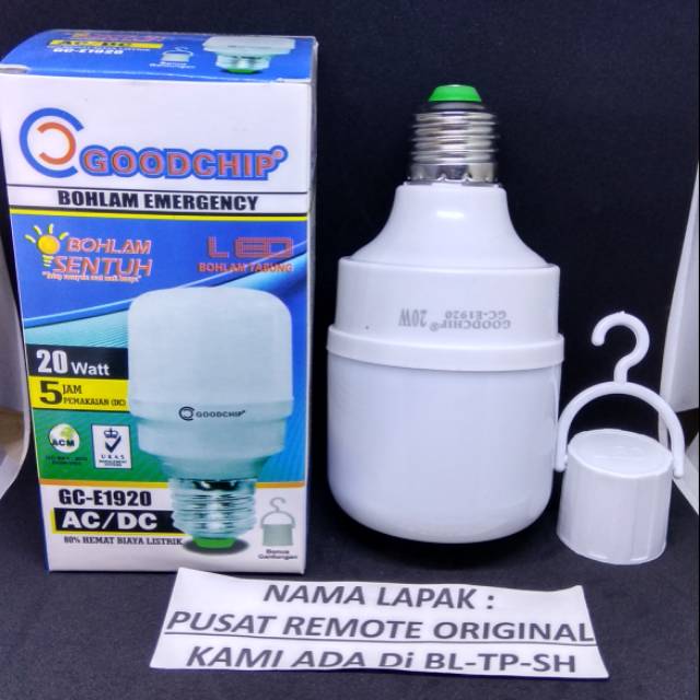 Jual BOHLAM LAMPU LED EMERGENCY GOODCHIP 20W 20 WATT ORIGINAL Indonesia ...