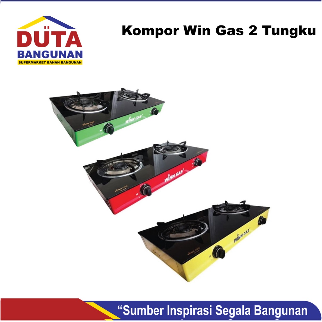 Jual Winn Gas Kompor Gas 2 Tungku Glass W388 Kaca Merah Kuning Hijau W ...