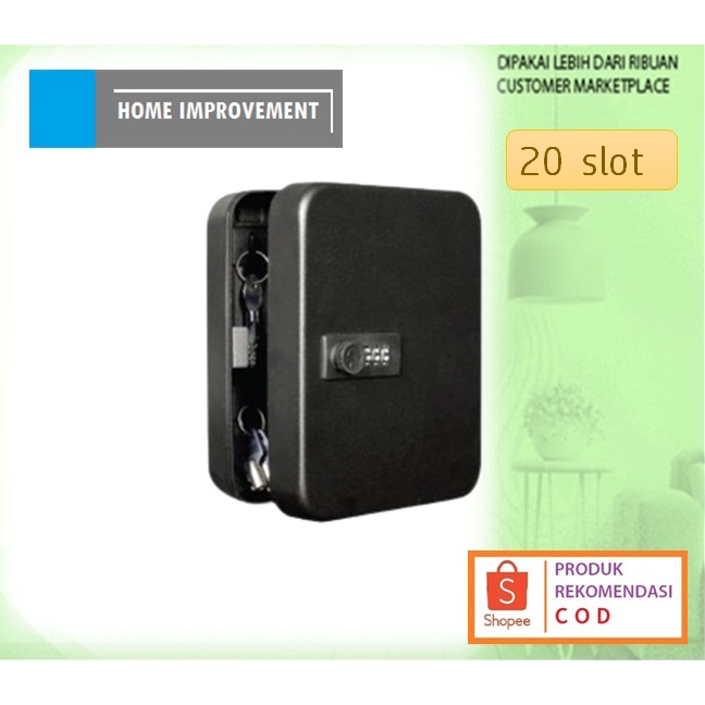 Jual BOX Gantungan Kunci 20 slot dinding KEY BOX WALL key hook tempat ...