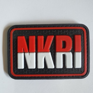 Jual patch rubber logo tulisan NKRI MERAH PUTIH - tempelan emblem karet ...