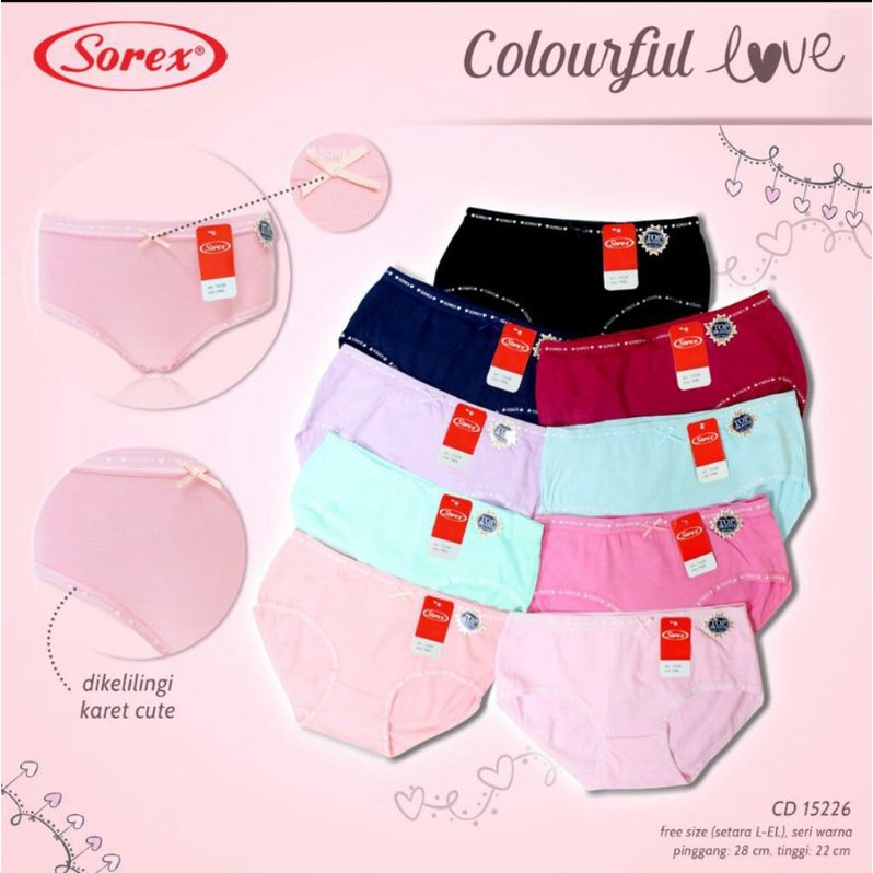 Jual Sorex Cd Fashion Wanita Midi Colourful Love Freesize (Setara Size ...
