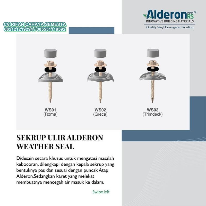 Jual Screw / Baut Alderon RS (Single Layer) | Shopee Indonesia