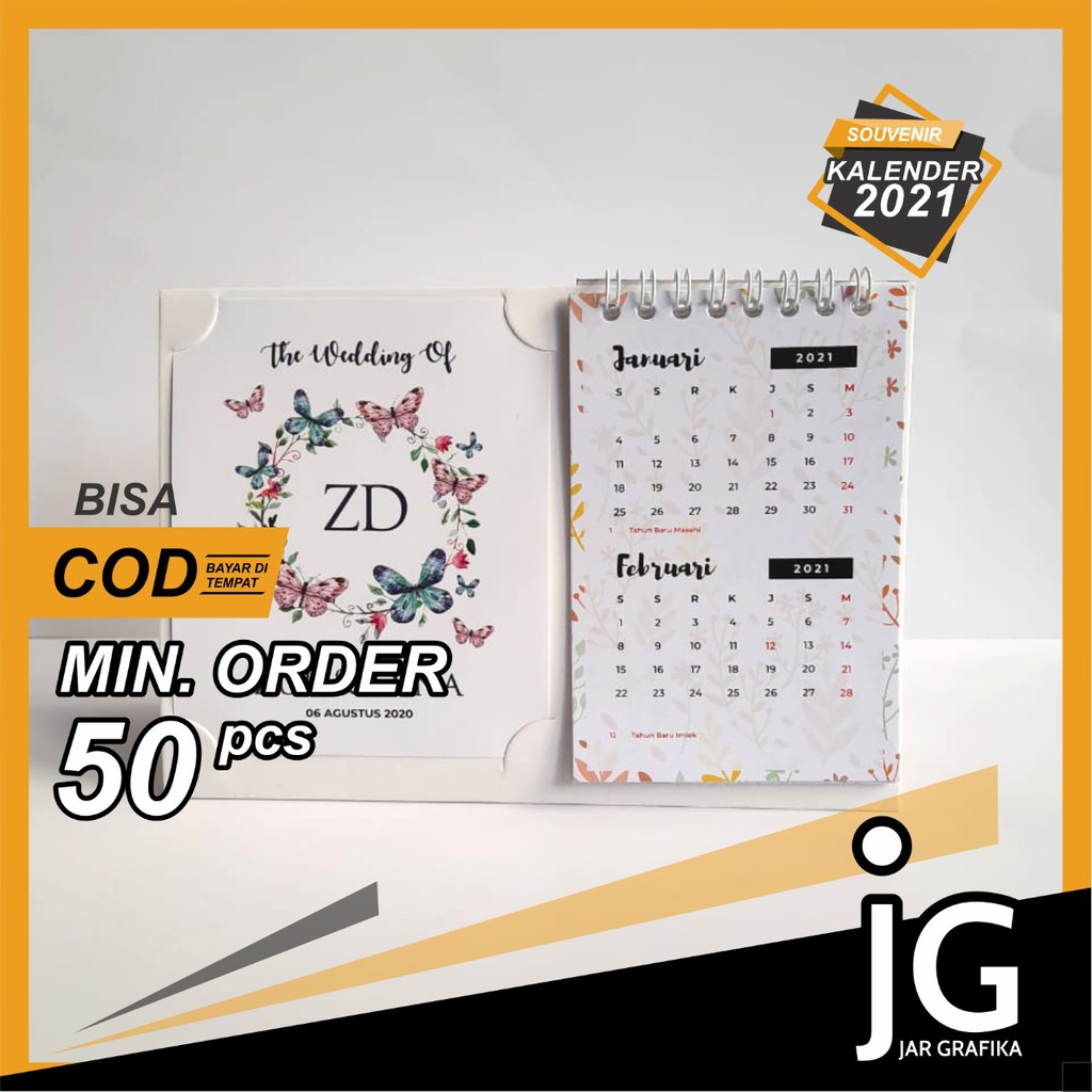 SOUVENIR KALENDER DUDUK CUSTOM | Shopee Indonesia