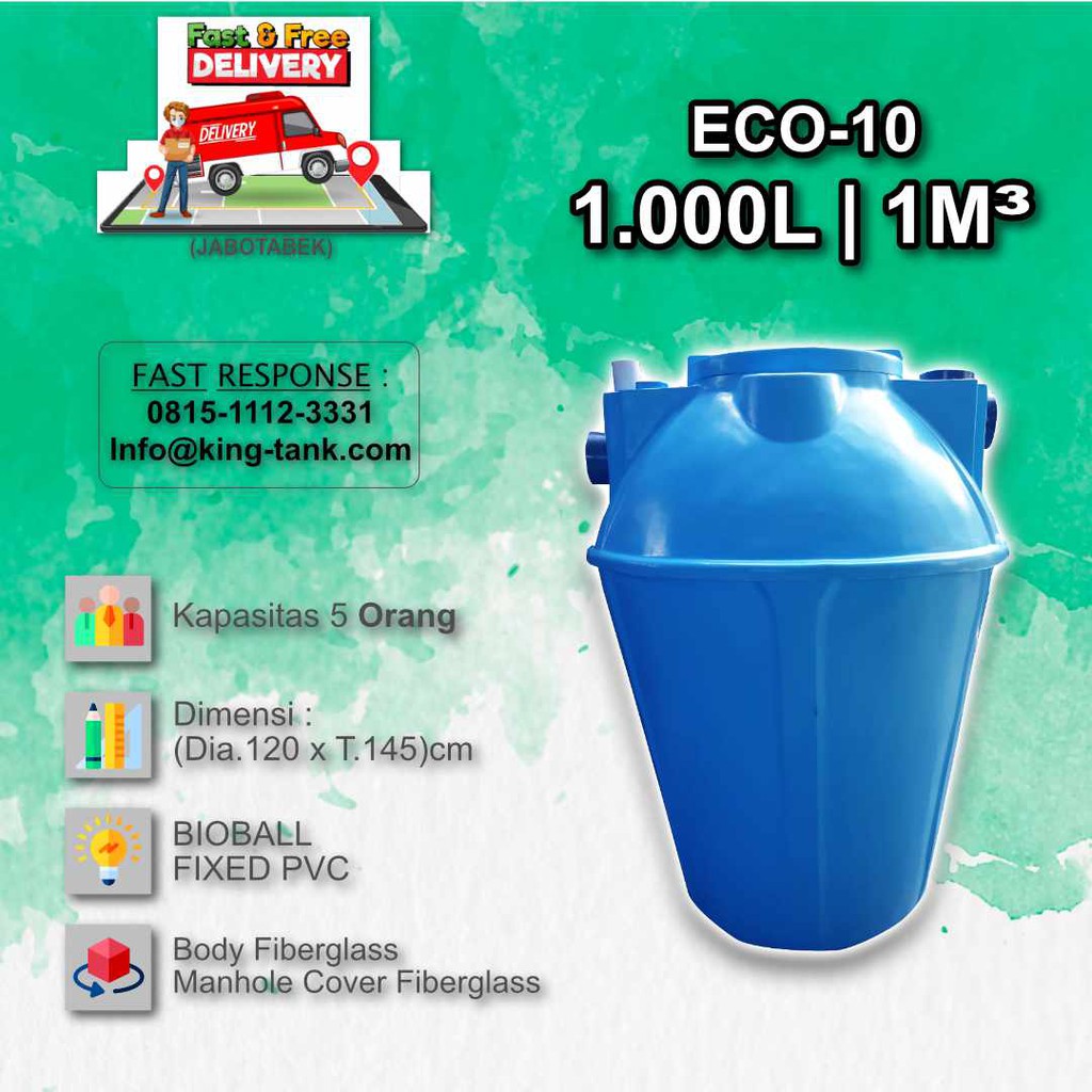 Jual Tangki BIOTANK Fiberglass - 1000 L / 1M3 (BIOTECH - BIOFILTER ...