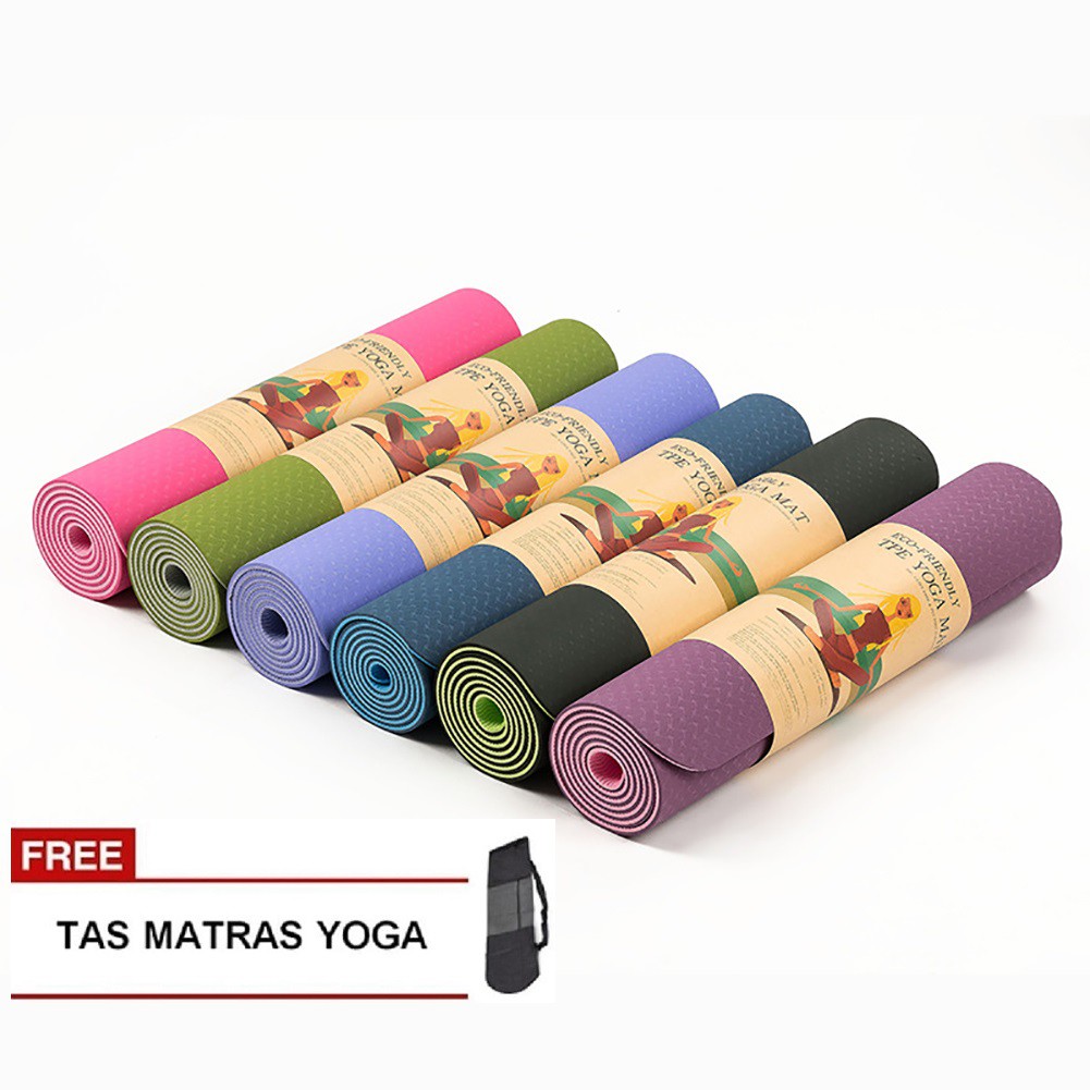Jual Matras Yoga / Yoga Mat 2 Warna Anti Licin | Shopee Indonesia