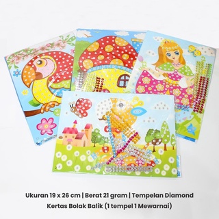 Jual Stiker Manik Diamond Kristal Mewarnai Menempel Painting Edukasi ...