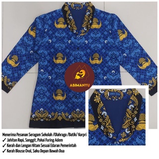 Jual SERAGAM KORPRI TERBARU BAJU KORPRI 2022 KERAH HITAM KRAH TUMPAL HITAM KORPRI ORIGINAL ...