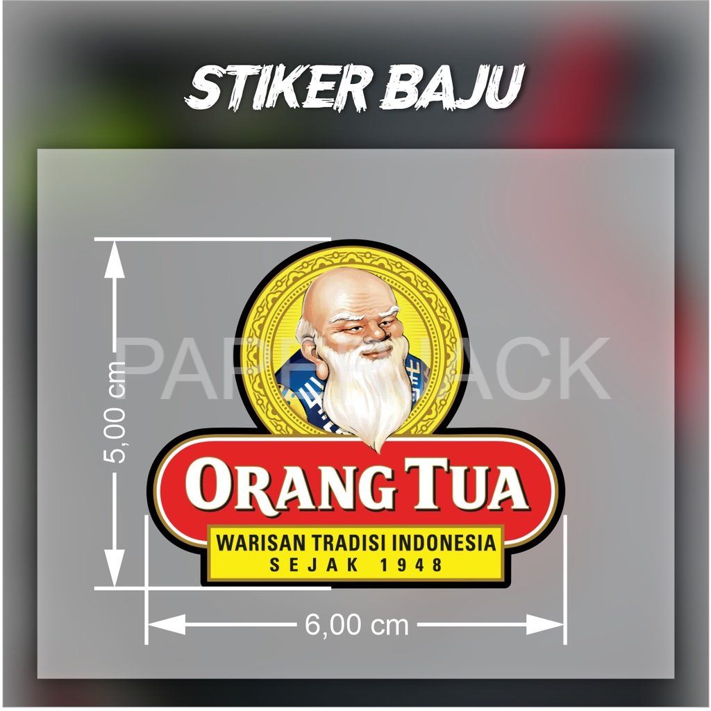 Jual READY STOCK STIKER BAJU DTF IRON PATCH LOGO ORANG TUA SABLON ...