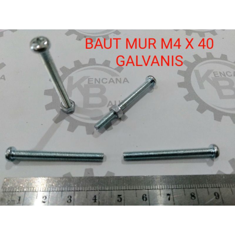 Jual BAUT MUR M4 X 40 GALVANIS | Shopee Indonesia