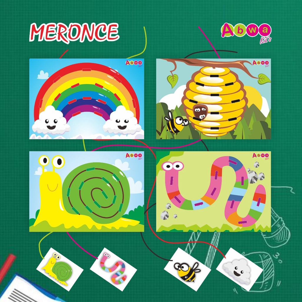 Jual abwa kids meronce tali worksheet | Shopee Indonesia