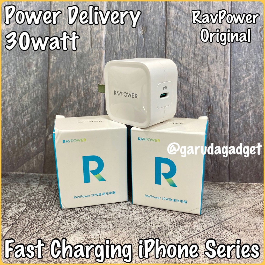 Jual RavPower 30w PD Fast Charging iPhone Macbook iPad Usb C Adapter ...