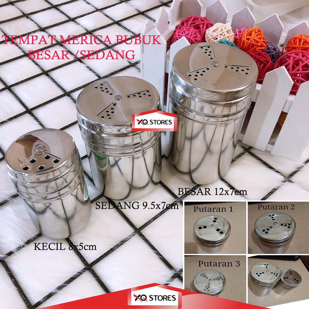 TEMPAT MERICA BUBUK BESAR-SEDANG / BOTOL BUMBU BUBUK / Tempat Bumbu ...