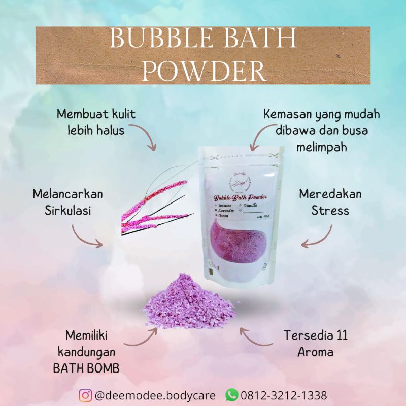Jual BUBBLE BATH MANDI BUSA / BUBBLE BATH SABUN MANDI BUSA / BATH FOAM POWDER / SABUN MANDI BUSA ...