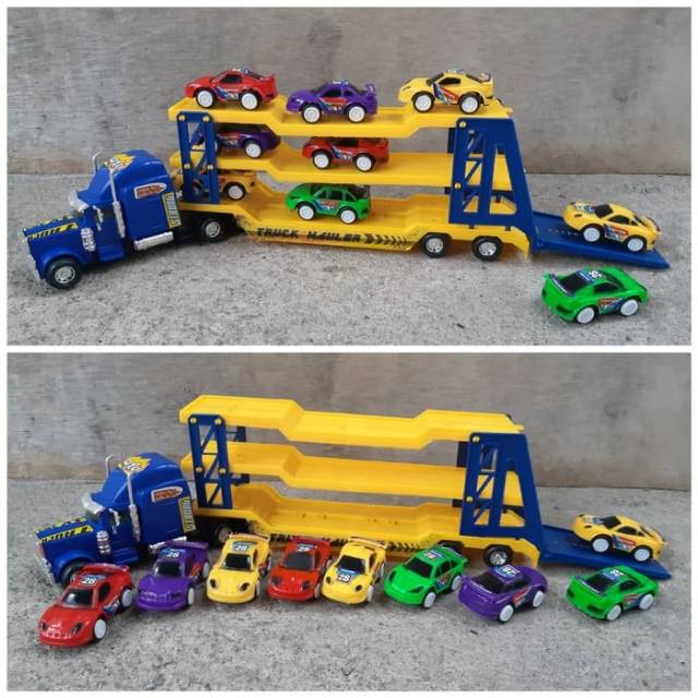 Jual Mainan Set Truk Hauler Angkut - Trailer Muatan Mobil Anak Edukasi ...