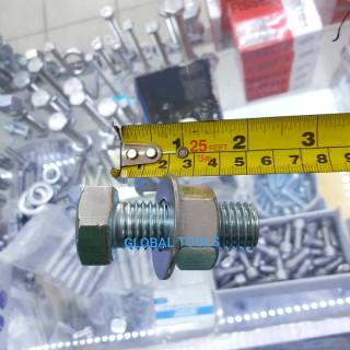 Jual BAUT MUR galvanized m18 x 50 baut kunci 27 galvanis 18 x 50 TMS ...