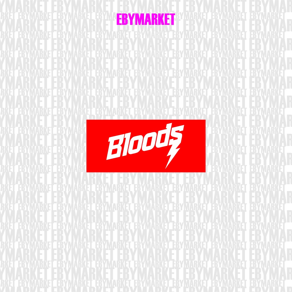 Jual STICKER GRAFTAC BLOODS SQUARE | Shopee Indonesia