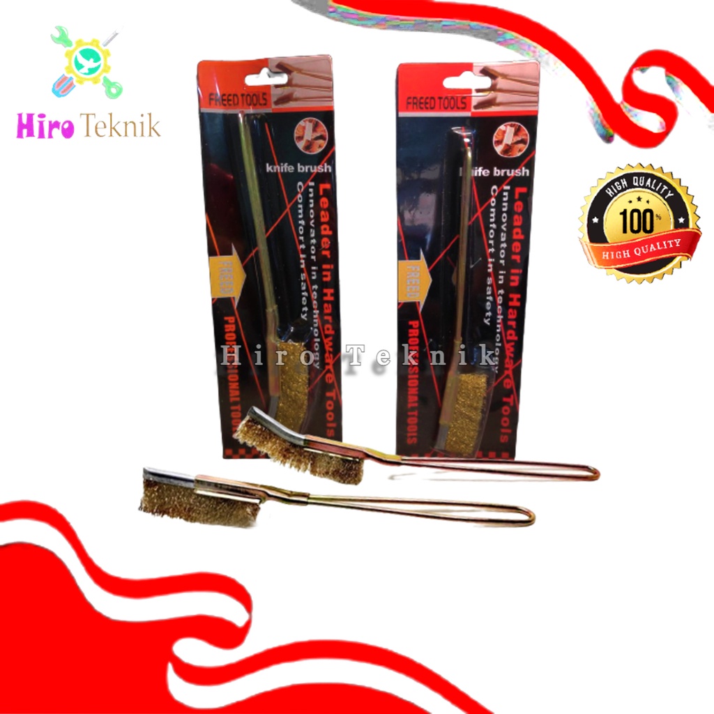 Jual Sikat Kawat kuningan FREED gagang besi bengkok & sikat kawat Lurus ...