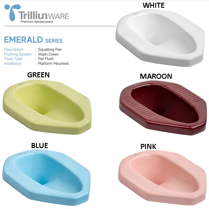 Jual CLOSET / KLOSET JONGKOK TRILIUN WARE EMERALD SERIES 1PCS SAM ...