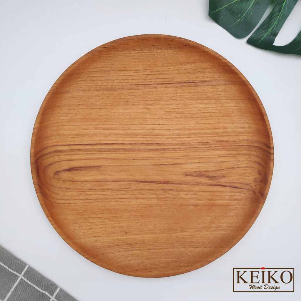 Jual Piring Kayu Bulat (25 cm) | Shopee Indonesia