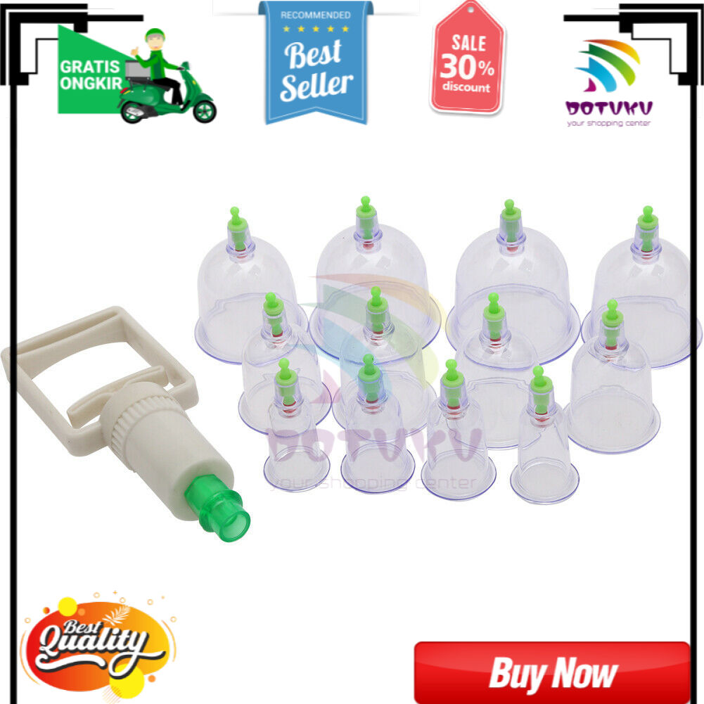 Jual Bekam Medis Vacuum Cupping Cup Alat Terapi Hisap Alat Pijat Tubuh 12 Cup | Shopee Indonesia