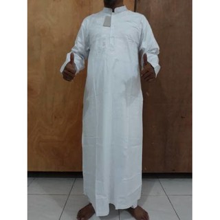 Jubah pria gamis pria jubah jubah ikhwan jubah arab warna putih ...