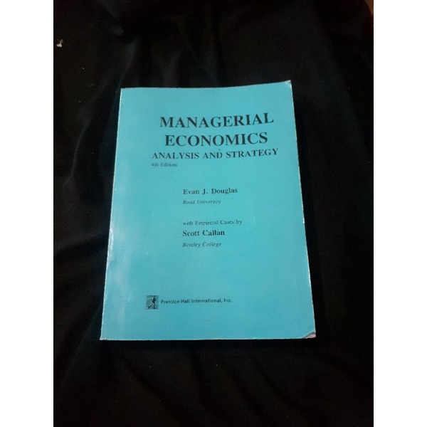 Jual Managerial Economics - Analysis and Strategy 4th Edition (NON ORI ...