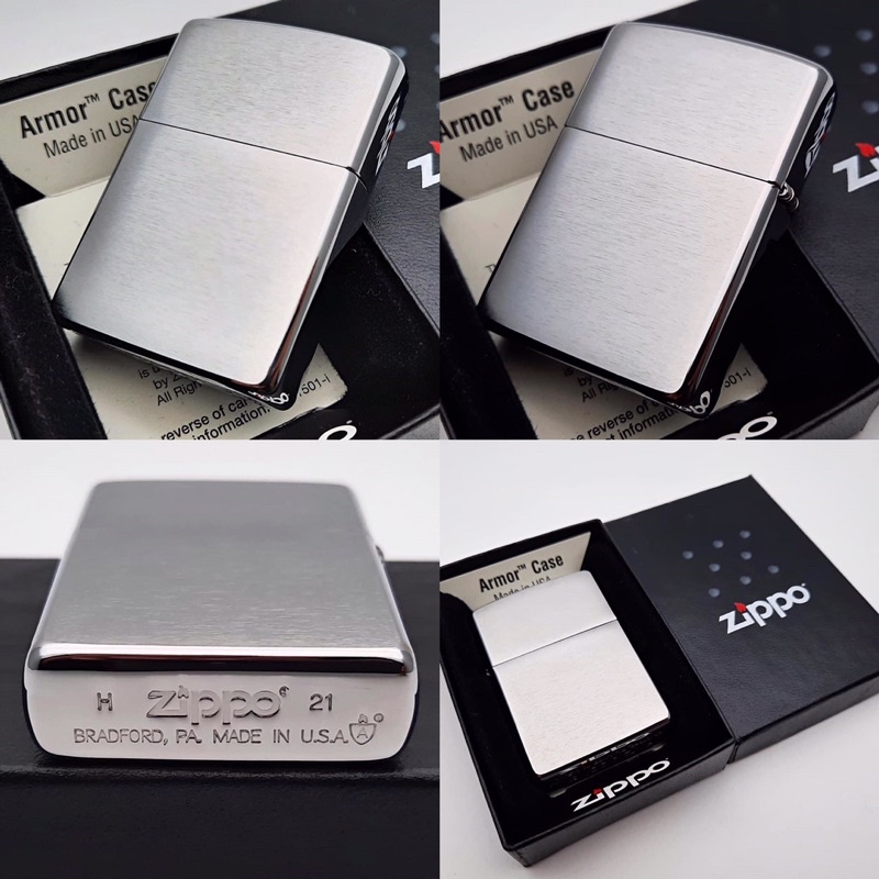Jual ZIPPO ORIGINAL ARMOR BRUSHED CHROME NEW | Shopee Indonesia