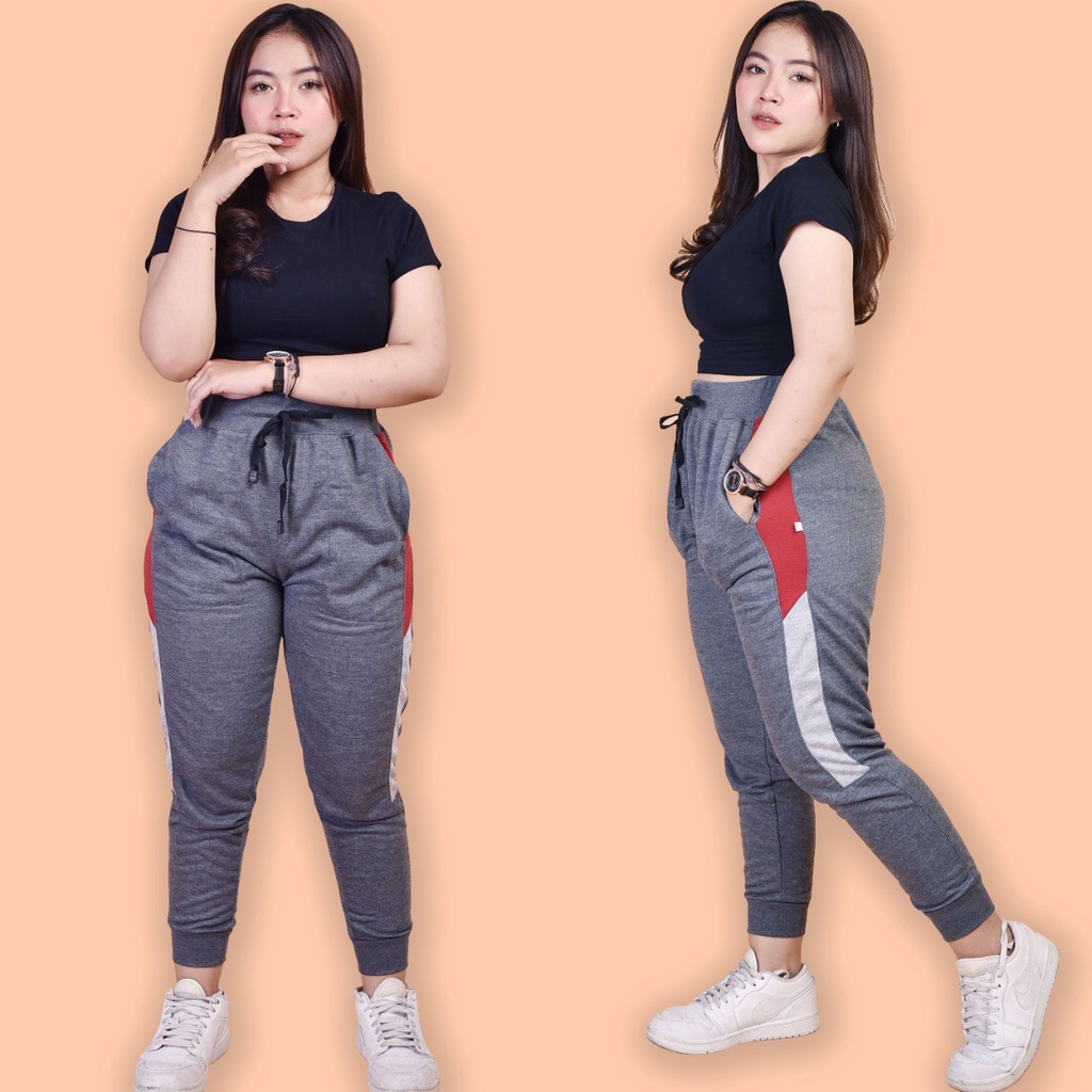 Jual Celana Joger Jogger Training Panjang Wanita Cewek Remaja Bahan ...