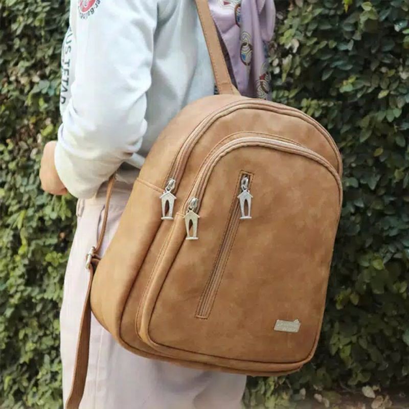 Tas Ransel Theona Camel Rumah Warna | Shopee Indonesia