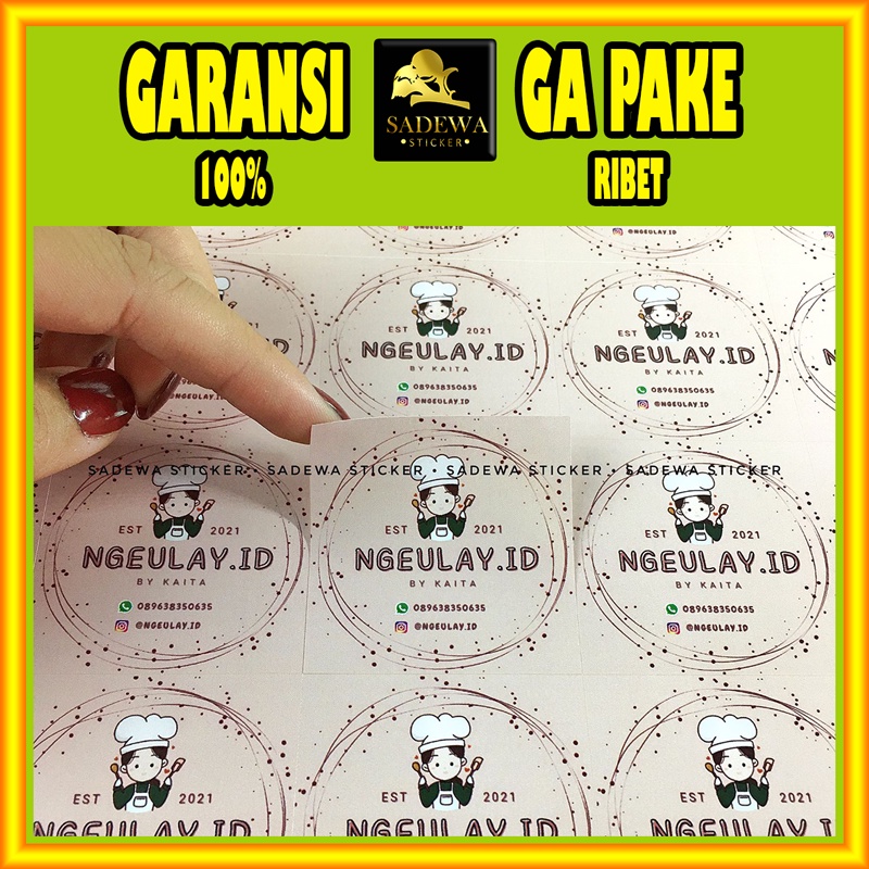 Jual SKC 6-10 Cetak Stiker Logo Olshop Custom Sticker Label | Shopee ...
