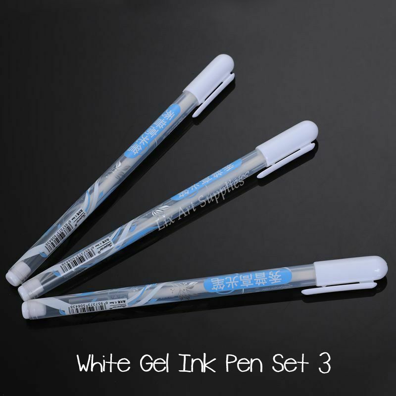 Jual Superior White Gel Ink Pen Set 3 (White Pen) / Pulpen Putih ...