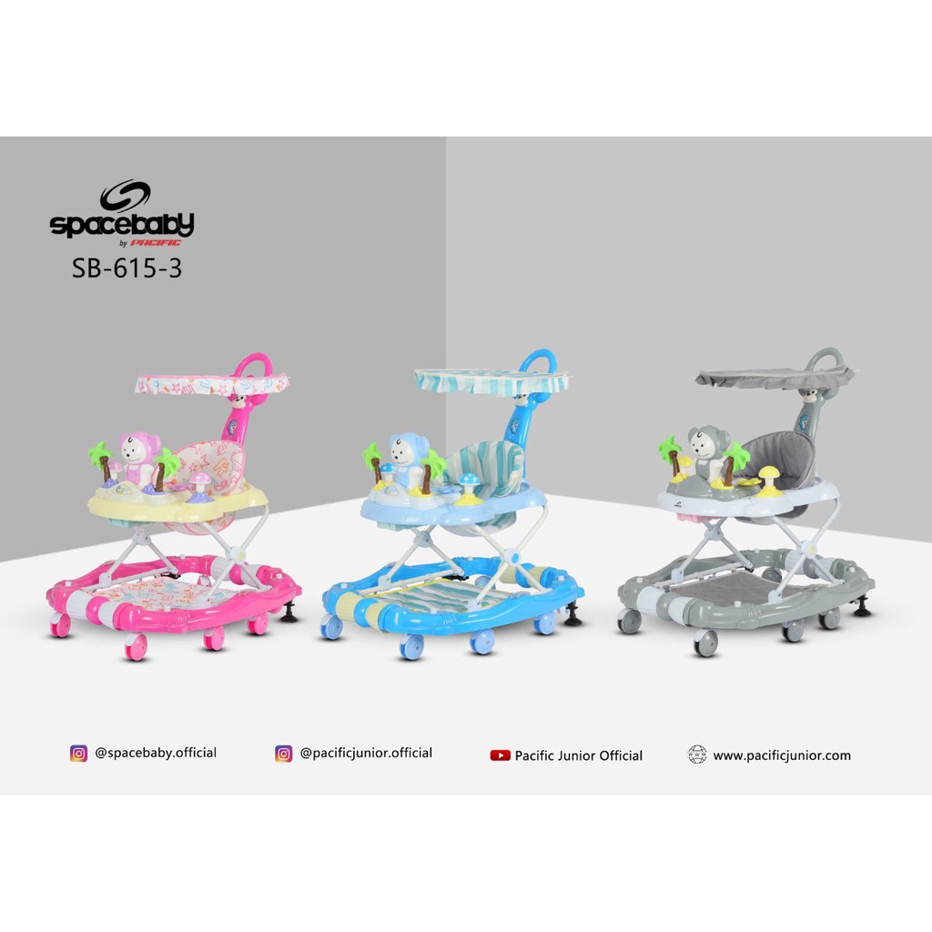 Jual Baby Walker Spacebaby SB 615-3 / Alat Bantu Bayi berjalan | Shopee ...
